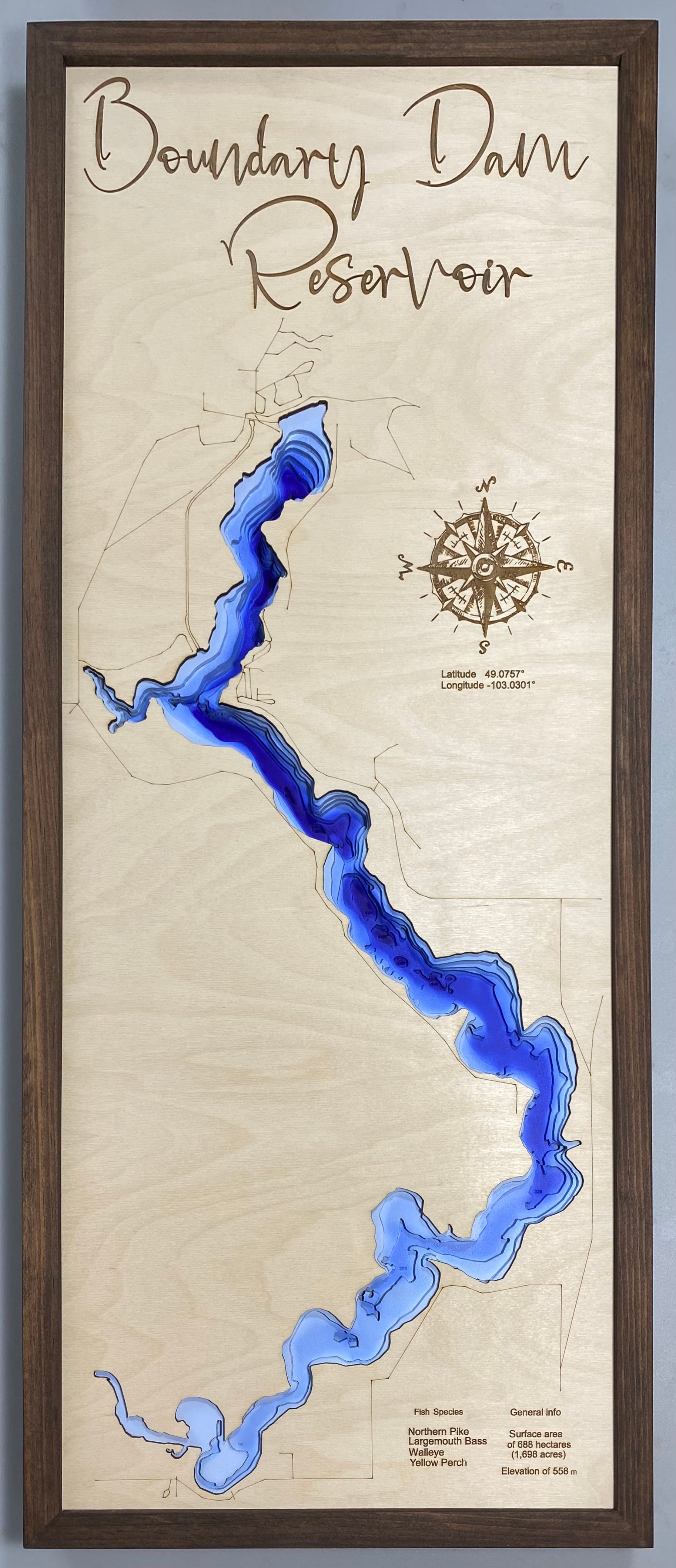 Boundary Dam Reservoir , Saskatchewan – Northern maps