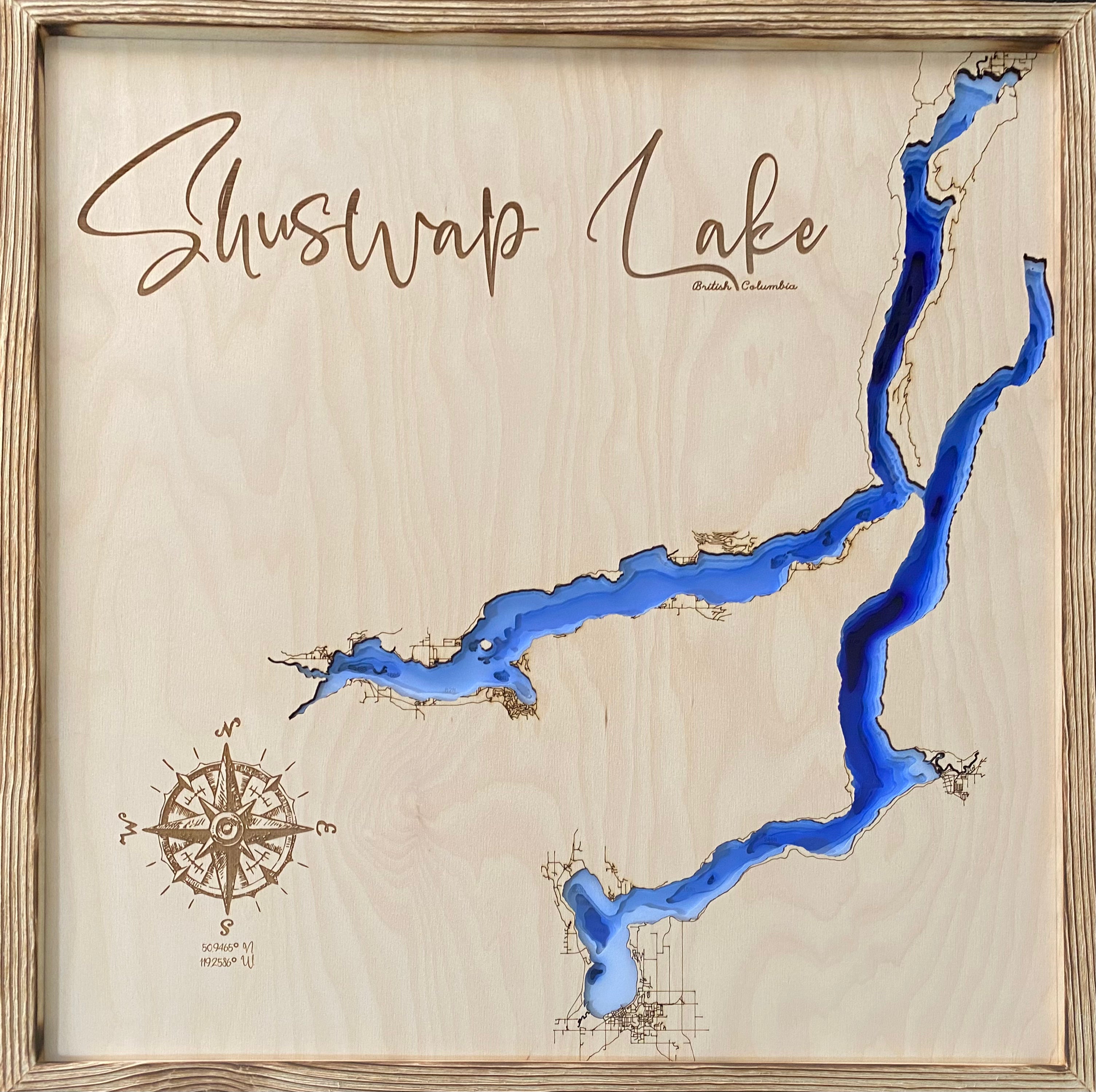 Shuswap Lake , British Columbia – Northern maps