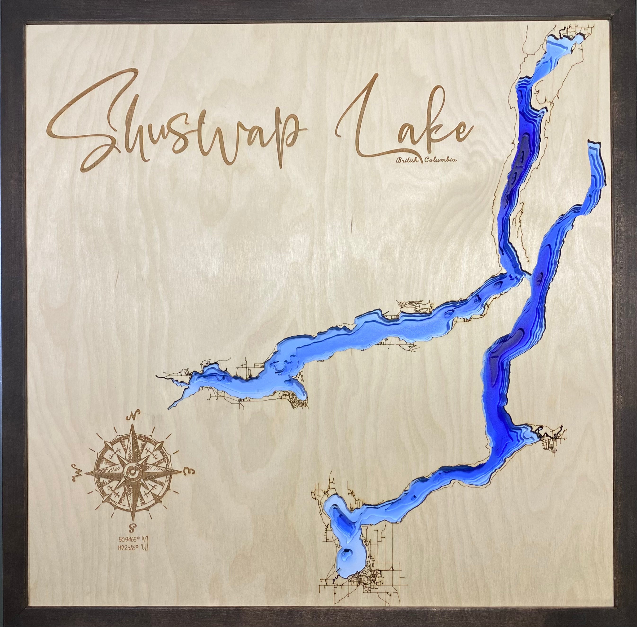 Shuswap Lake , British Columbia – Northern maps